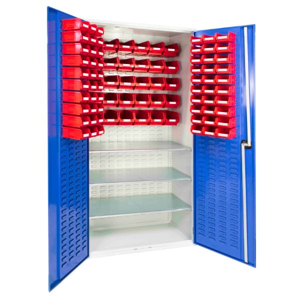 Louvred Panel Cabinet 60 TC2 And 30 TC3 Bins - Storage N Stuff
