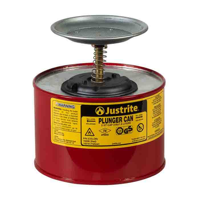 Justrite 2 Litre Plunger Dispensing Can - Storage N Stuff – StorageNStuff