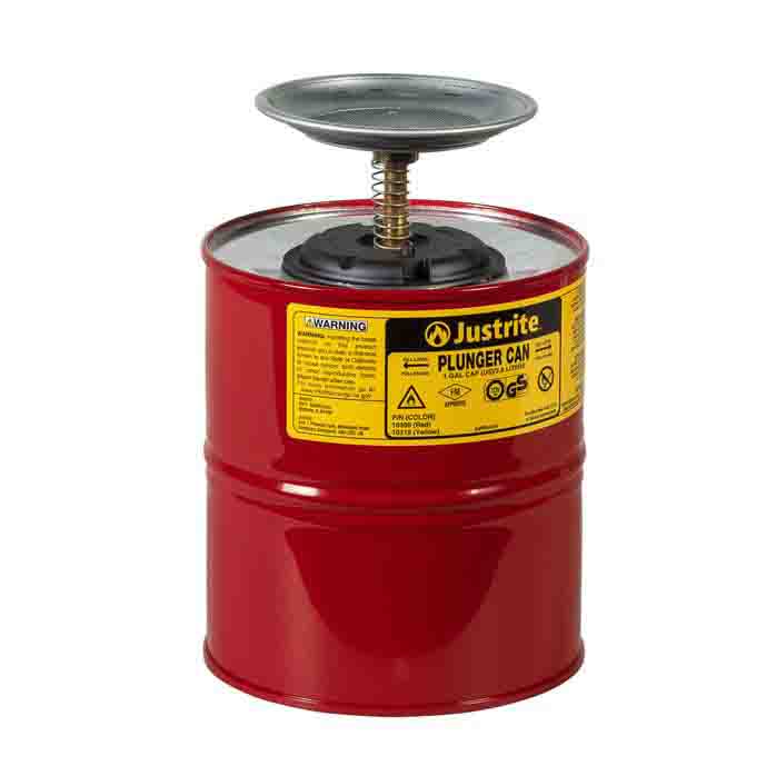 Justrite 4 Litre Plunger Dispensing Can - Storage N Stuff