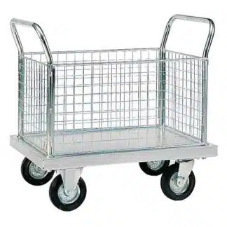 700 4 Sided Mesh Platform Trolleys - Storage N Stuff